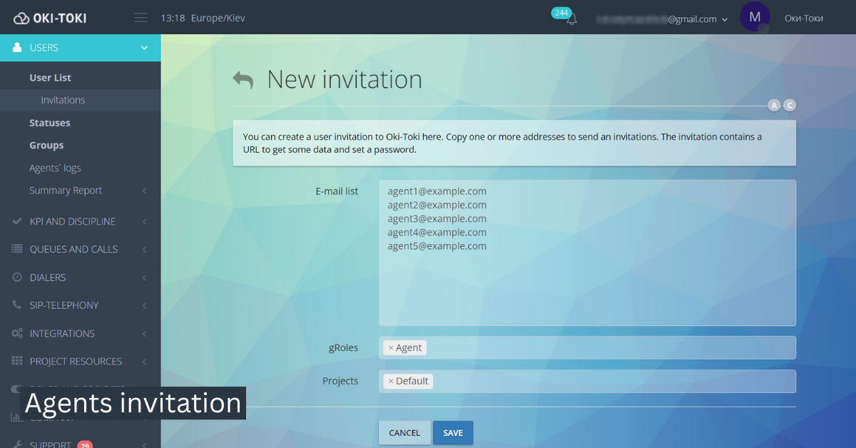 How to process an invalid request by auto-dial Oki-Toki