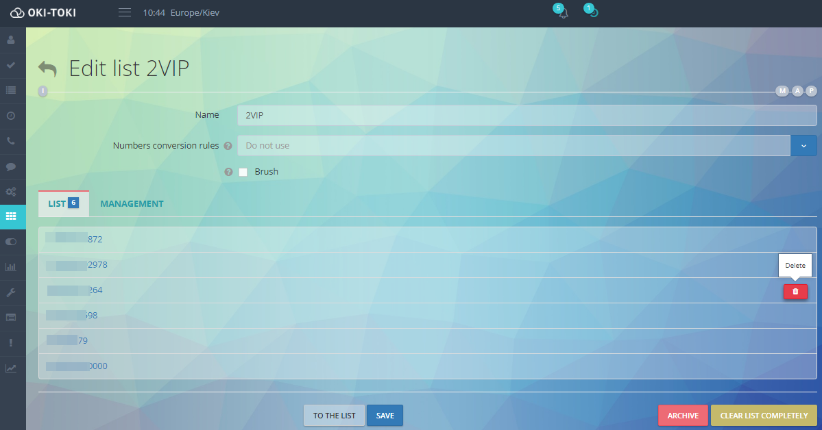 VIP Caller Queue and VIP Number List at the Call Center