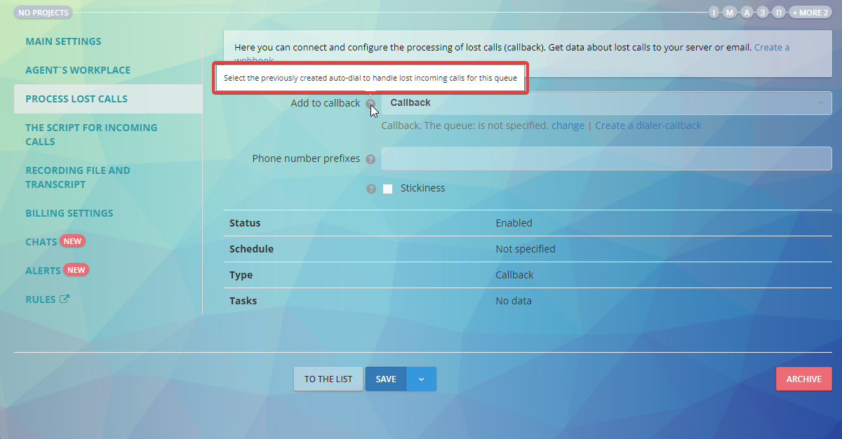Callback - The Oki-Toki Return Call Service