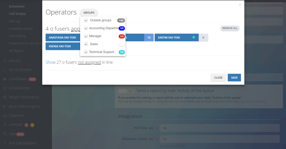 How to set up the agent's work — Oki-Toki